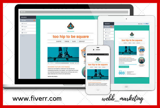Design responsive email template by Webb_marketing | Fiverr