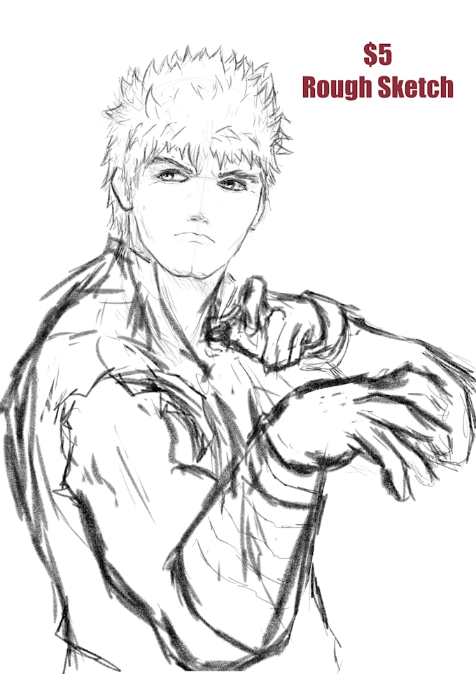 Draw your character concept with line art by Jyouarts | Fiverr