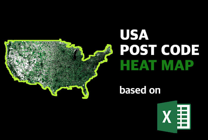 Create a usa post code heat map of your data by Excel_hero | Fiverr