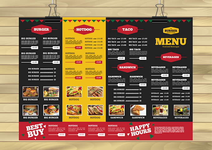 Design professional restaurant menu and saloon price chart by Reza ...