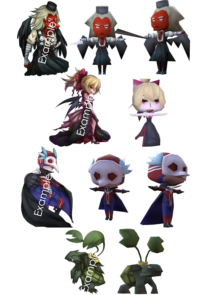 Model your character concept art into 3d chibi model by Snick_mant | Fiverr