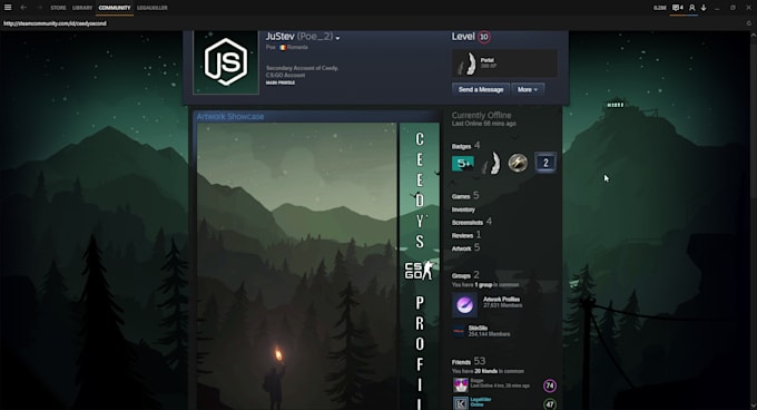 Make a steam artwork for your profile by Vladgorgo