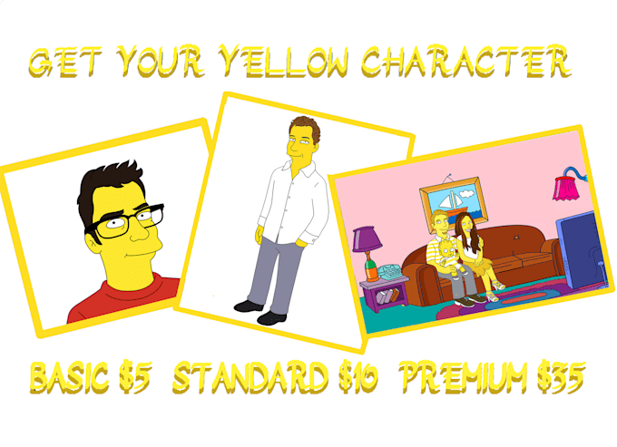 Draw your awesome yellow character 24hrs by Safibhutto | Fiverr