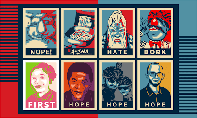 Turn your photo into obama hope poster style for merch and gift by ...