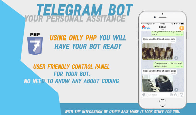 Make a custom telegram bot for you by Mreduardo | Fiverr