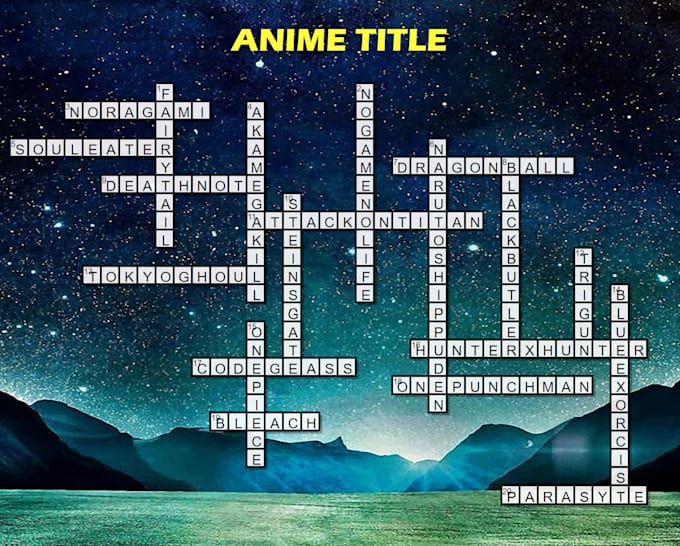 Create crossword puzzle with background by Darknblack | Fiverr