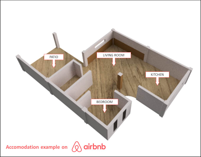 Do perfect floor plans and models for your airbnb by Joycelinares | Fiverr