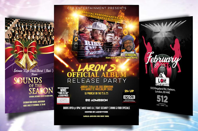 Design concert band flyers or posters by Catzyjade | Fiverr
