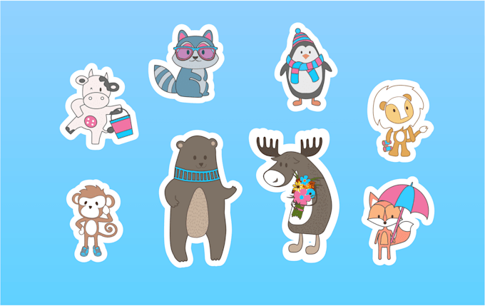 Create amazing stickers for you by Elinaharutunyan | Fiverr
