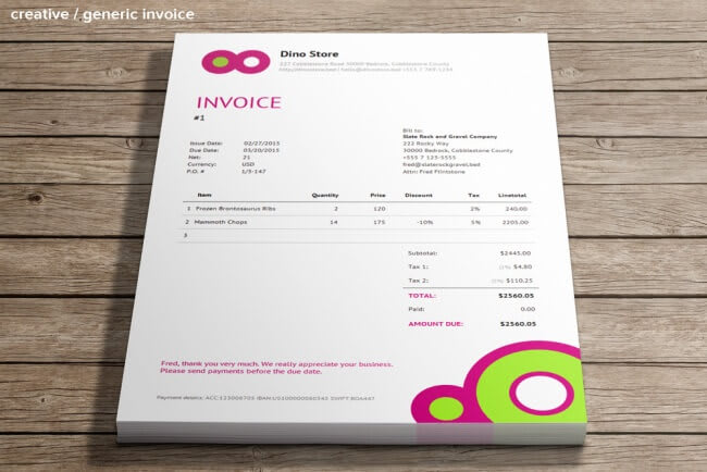 Create amazing invoice for you in 24 hours by Armahamudul6609 | Fiverr