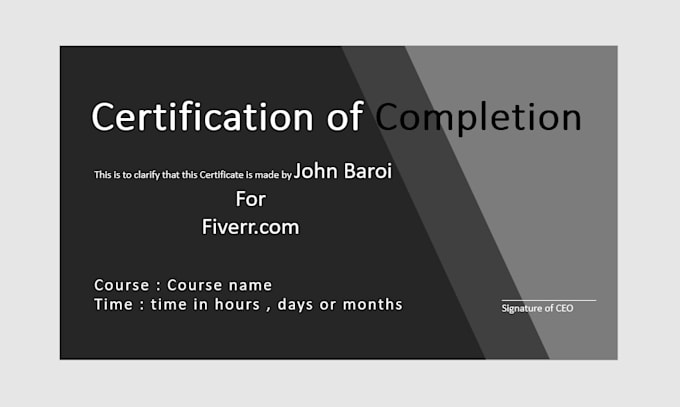 Design certificates within 2 days by John_baroi | Fiverr