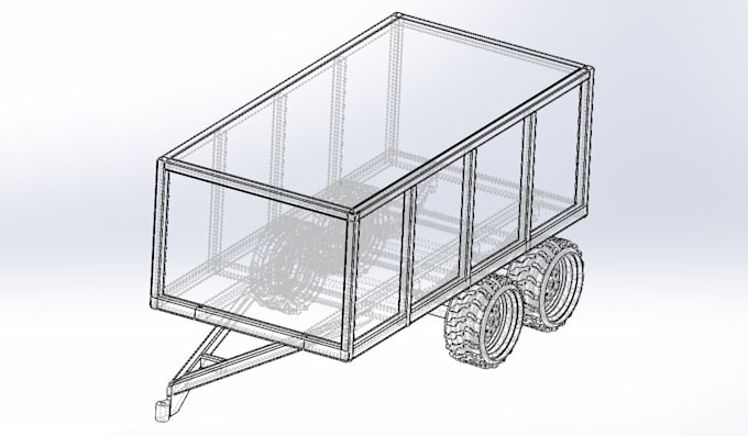 Do steel box truck trailer cad design with solidworks by Cad_creations ...