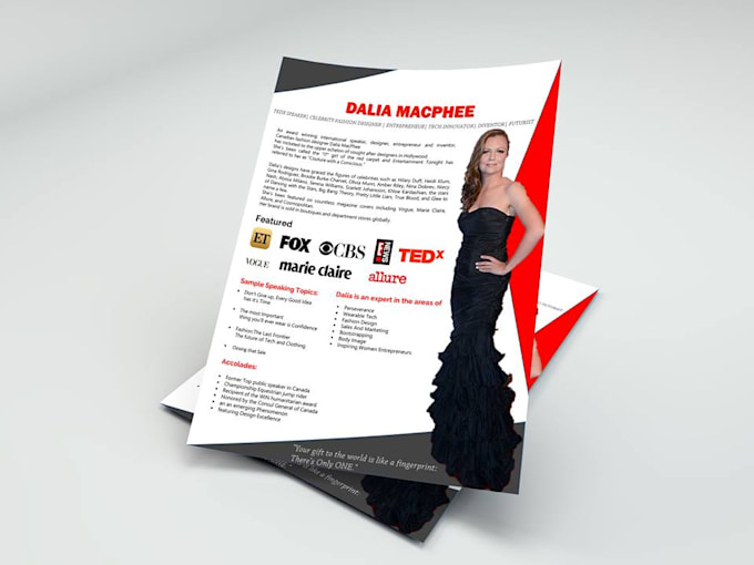 Design a professional one sheet for you by Ismazameer | Fiverr