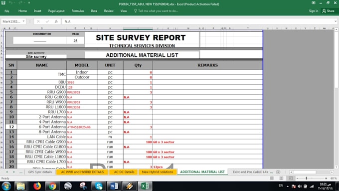 Autocad and tssr reports by Hossameldinisma | Fiverr