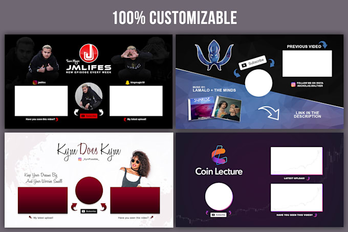 Design a professional youtube outro by Hightlink | Fiverr