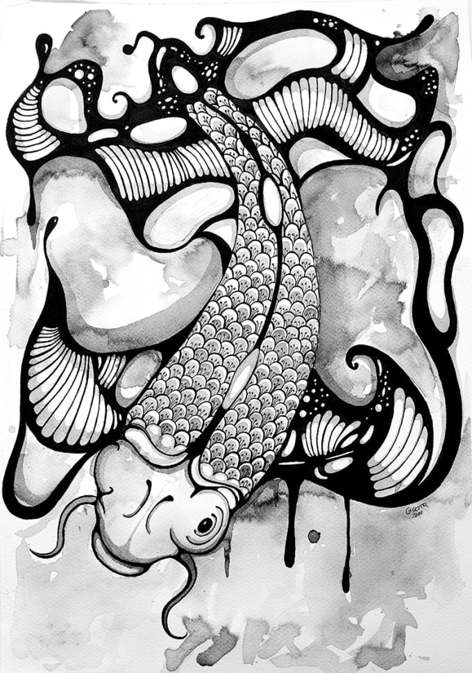 Create an amazing ink illustration for any media by Artkrieg | Fiverr