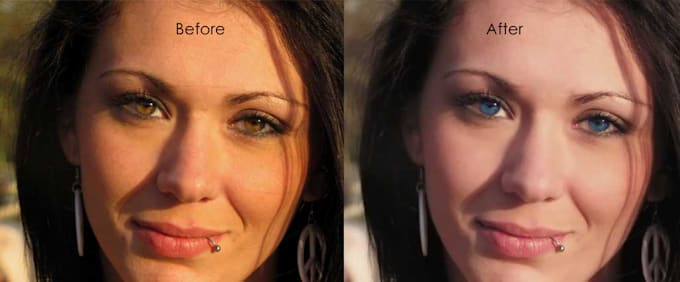 Change the hair, skin, face colors of any photo plus filters and ...