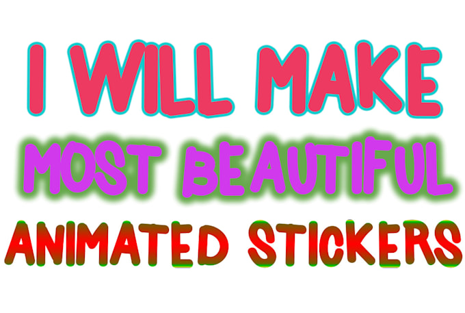 Make the beautiful animated gif stickers for you by Jonnwang | Fiverr