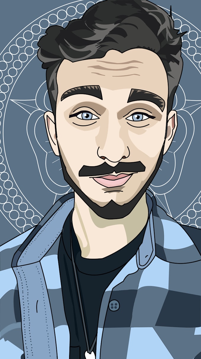 Draw a digital cartoon portrait of your photo by Angelcreations | Fiverr