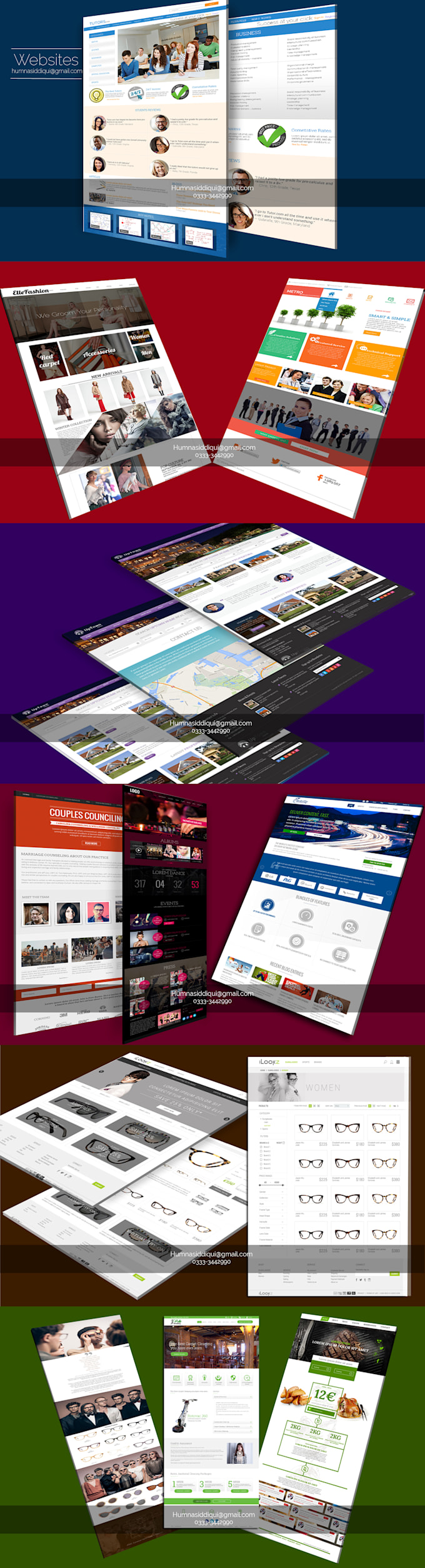 Create website mock ups and layout by Humnasiddiqui | Fiverr