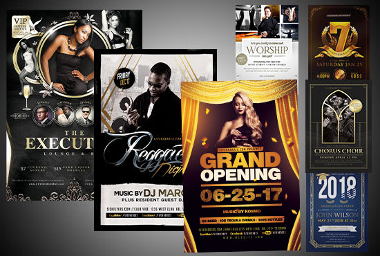 Create an irresistible eye catching event flyer by Vcwinters | Fiverr