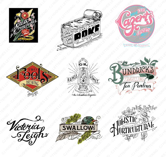 Hand lettered logo design by Freehandlogos | Fiverr