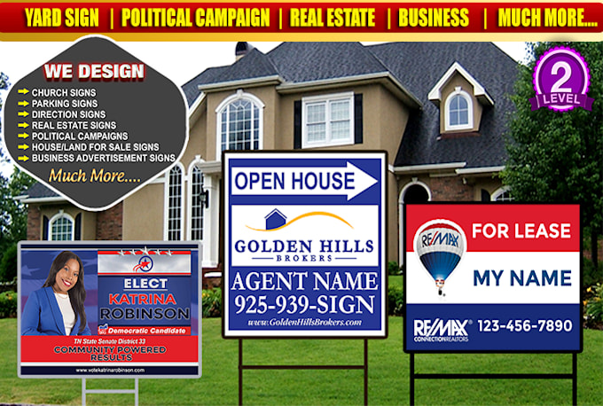 Design awesome business and political yard signs by Eaglearrow102 | Fiverr