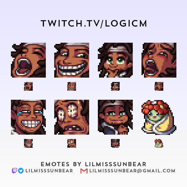 Create custom pixel art twitch emotes by Lilmisssunbear | Fiverr Create custom pixel art twitch emotes by Lilmisssunbear | Fiverr