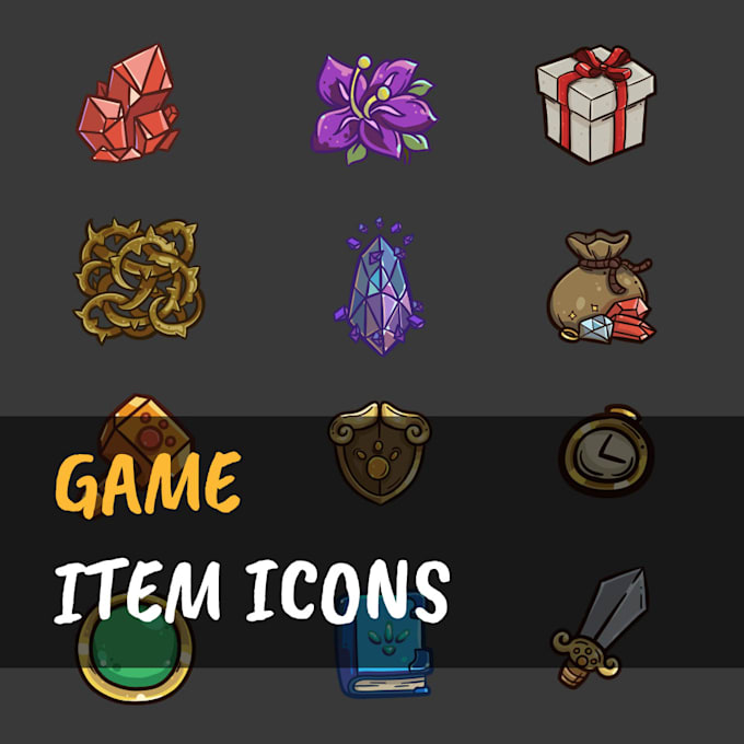 Draw item icons for games by Kywk88 | Fiverr