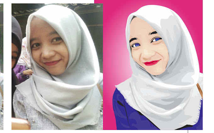 Create face vector portrait of your photo by Agus65 | Fiverr