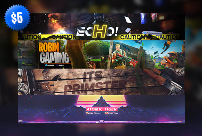 Design you clean twitter header or youtube banner by Evolvdesigns | Fiverr