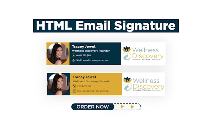 Design mail signature in html code, clickable email sign by Funnystory | Fiverr