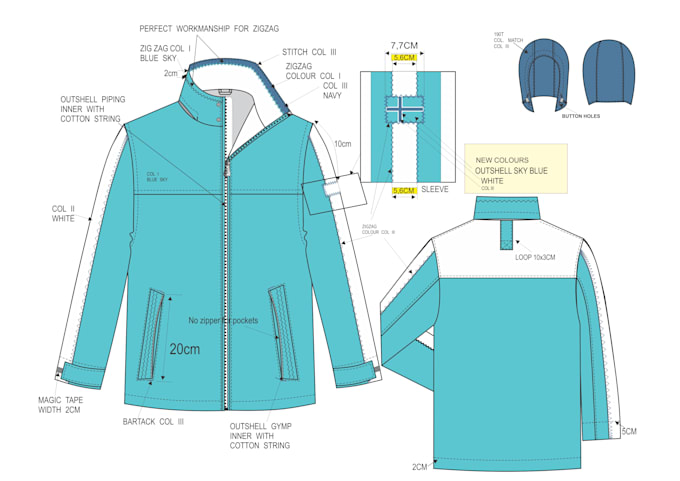 Fashion technical flats and tech packs by Appareltech | Fiverr