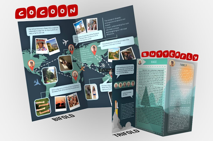 Design cute professional flyers and brochures by Noveralama | Fiverr
