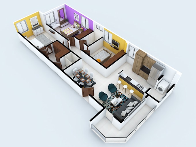 Design, draft, model and render your project by Cesargranados | Fiverr