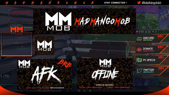 Create a twitch overlay header panels screens emotes by Reecewarner ...