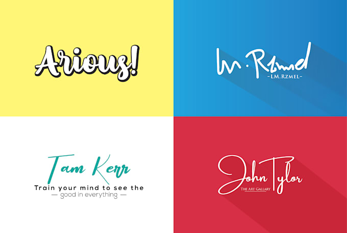 Design modern signature logo in 3hrs by Romisriyoool | Fiverr