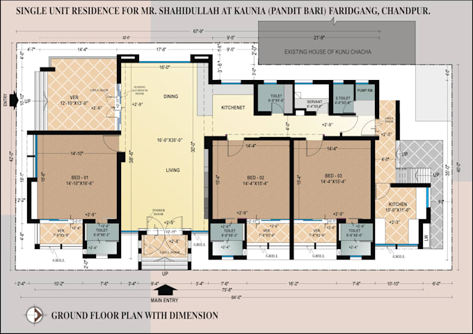 Color render any autocad drawn 2d drawings by Samiakhan416 | Fiverr