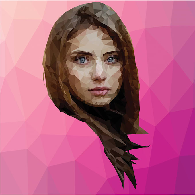 Draw a unique polygon art for you by Swastipujari | Fiverr