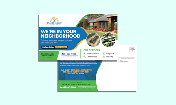 Design promotional direct mail eddm postcard by Andrea_design | Fiverr