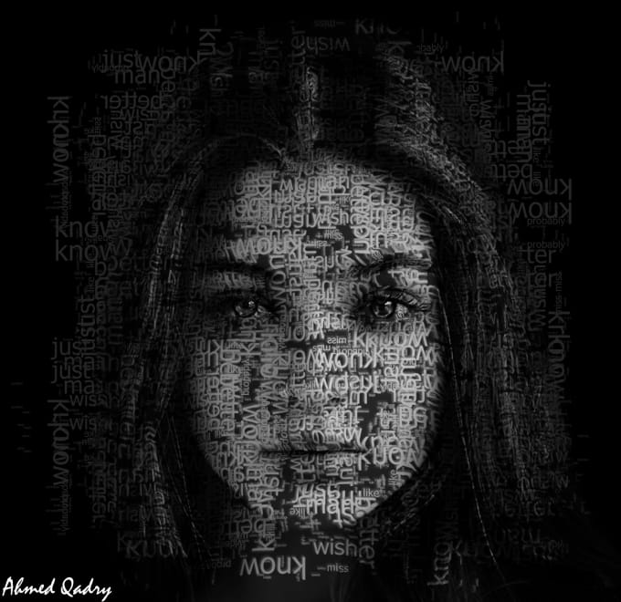 Create an outstanding face text portrait by Ahmed_qadry | Fiverr Create an outstanding face text portrait by Ahmed_qadry | Fiverr