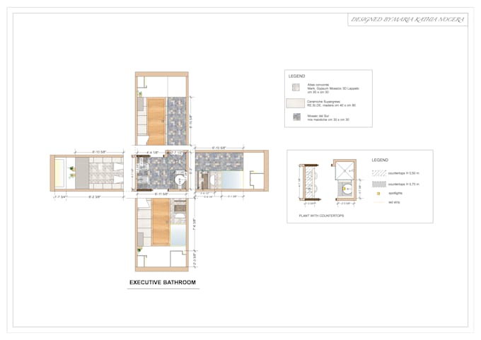 Make 2d complete architectural drawings concept design by Kathian | Fiverr