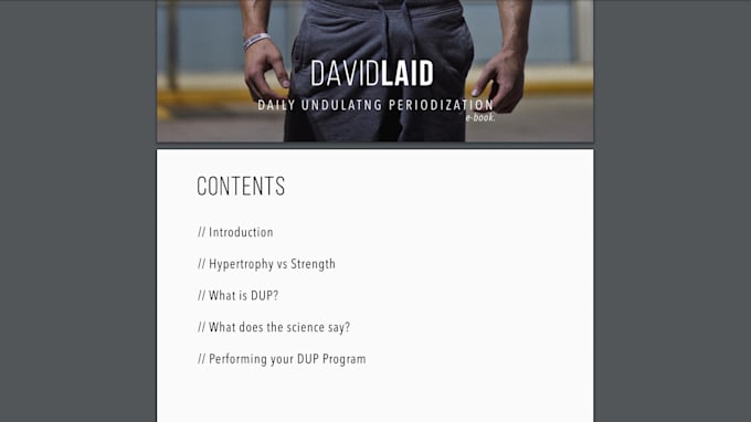Provide david laids weight and strength dup program by Afitnessguy | Fiverr