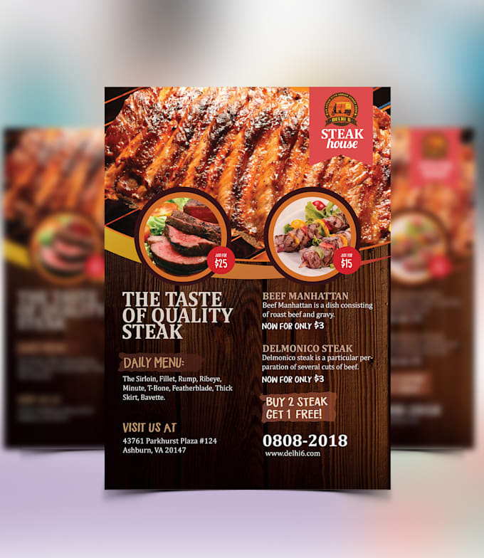 Design restaurant menu and table menu card by Nariyadh | Fiverr