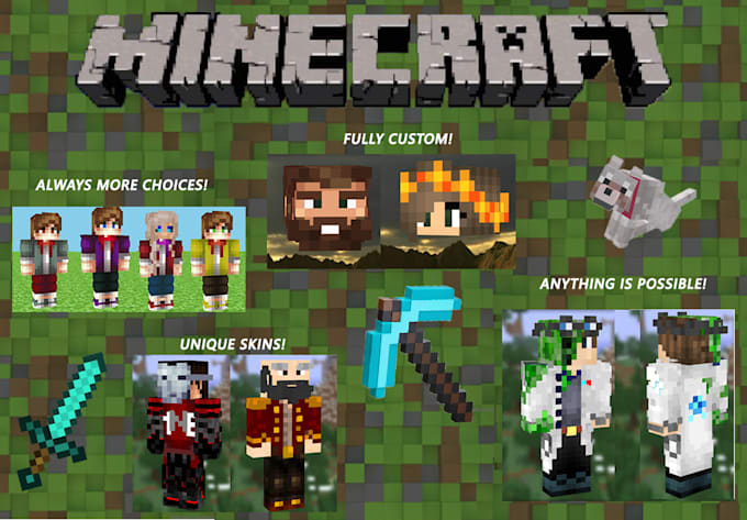 Make you a custom unique minecraft skin by Itsnoam | Fiverr