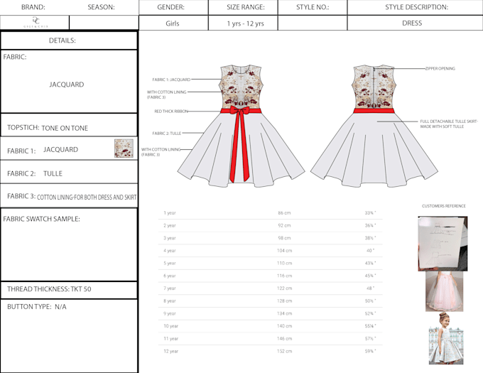 Design a fashion tech pack for clothing manufacturer ready by ...