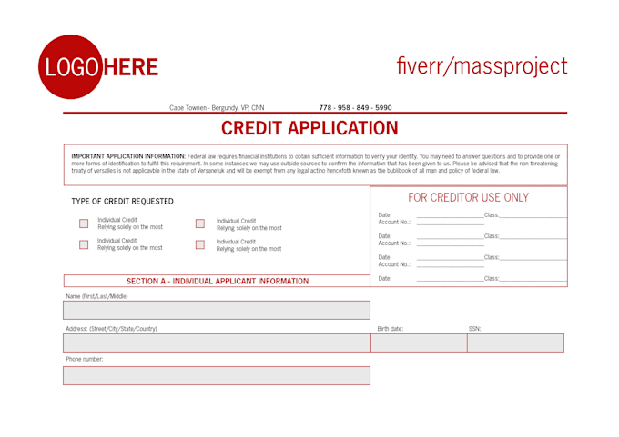 Create a corporate fillable pdf form by Massproject | Fiverr