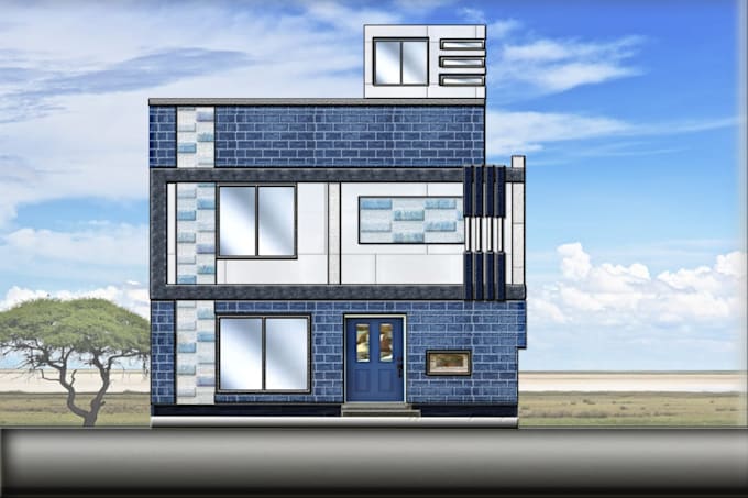 Render 2d plan, elevation, in photoshop by Sabamahmood106 | Fiverr