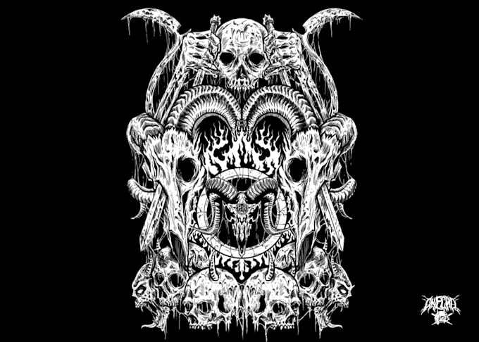 Draw high quality artwork, digital ink, hand drawing, riddick art, gore ...