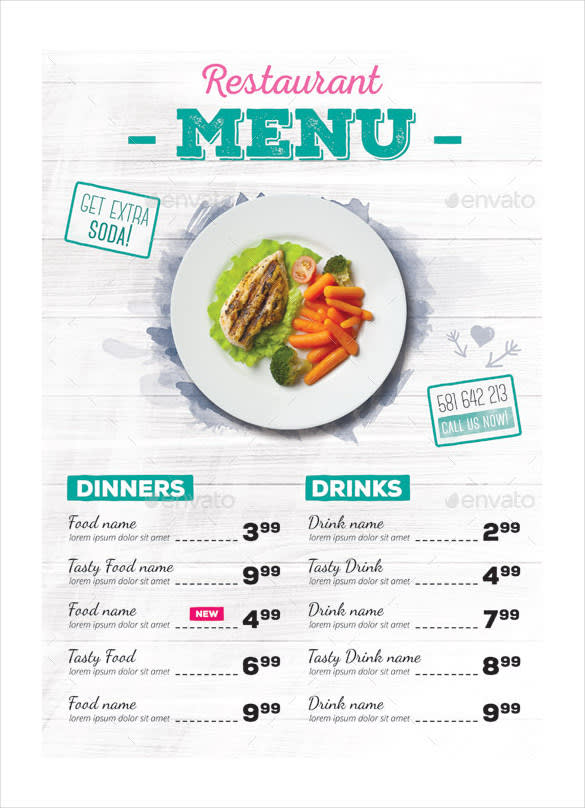 Design all sized restaurant menu card and recipe card in 12 hours by ...